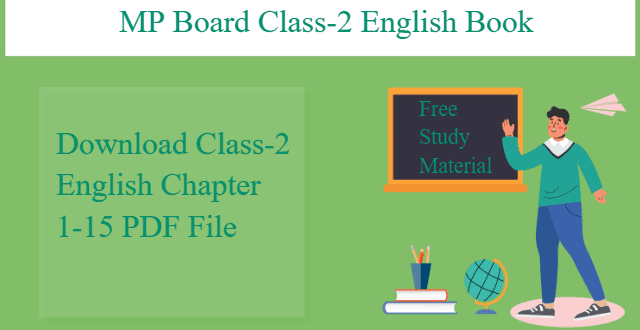 Download Free M.P. Board Class 2 english worksheet PDF File | 2020-21